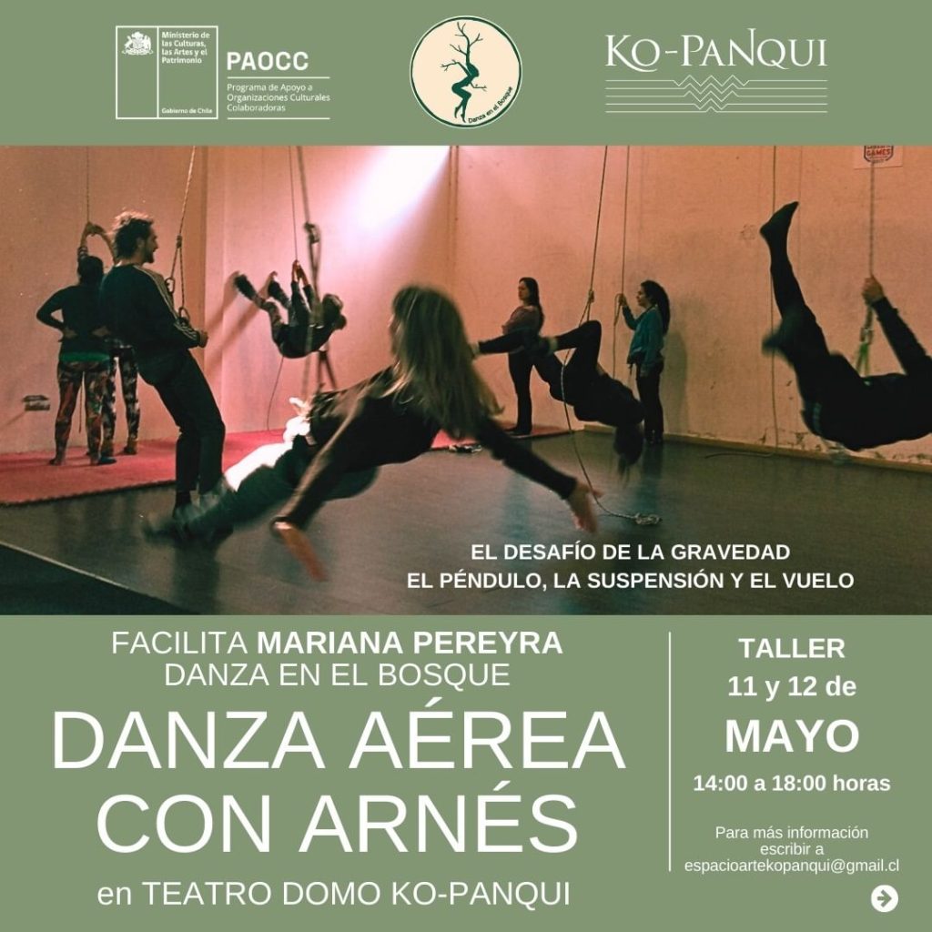 Taller: Danza Aérea con Arnés - Espacio Arte Ko-Panqui (Curarrehue) - El Trancura